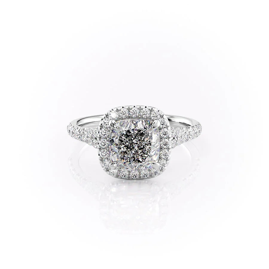 Cushion Pave Halo Engagement Rings – L'Amour Brilliance